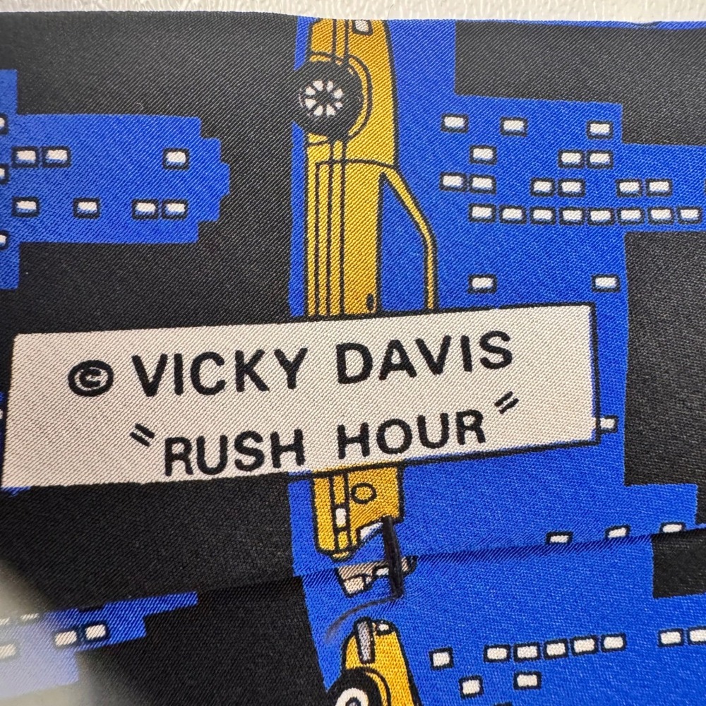 Vicky Davis | Accessories | Vtg Vicky Davis Necktie Men Blue Rush Hour ...